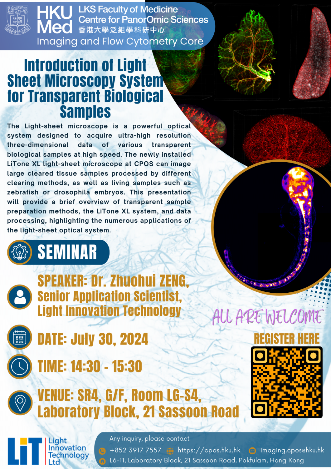 Technology Seminar: Introduction of Light Sheet Microscopy System for ...