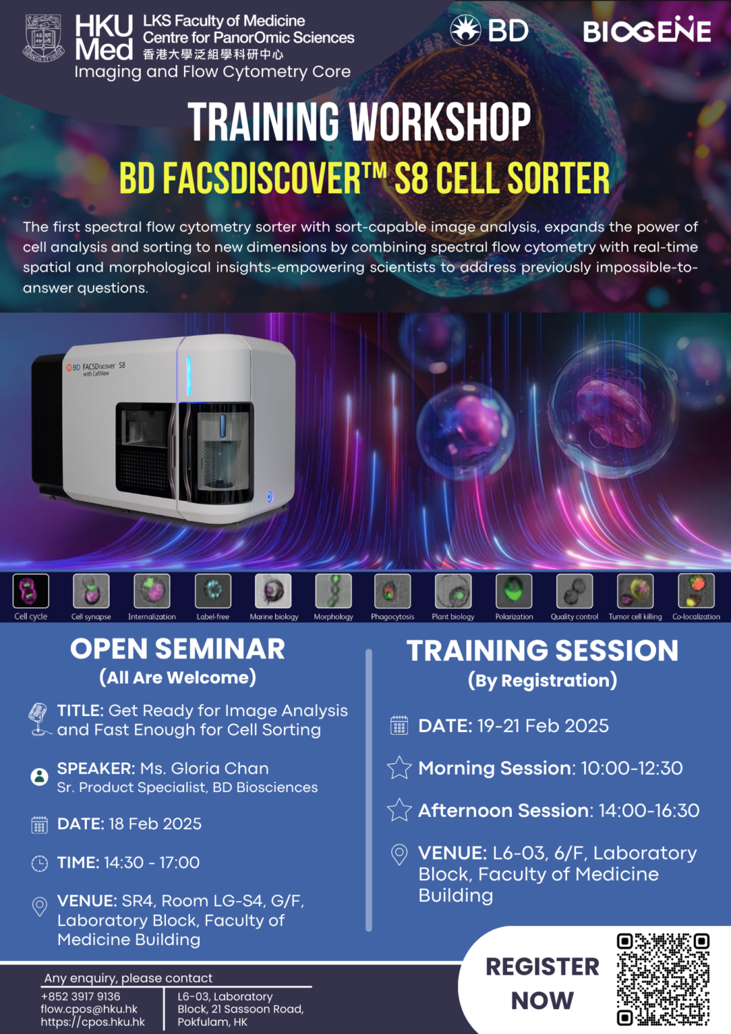Training Workshop on BD FACSDiscover S8 Cell Sorter – Centre for ...