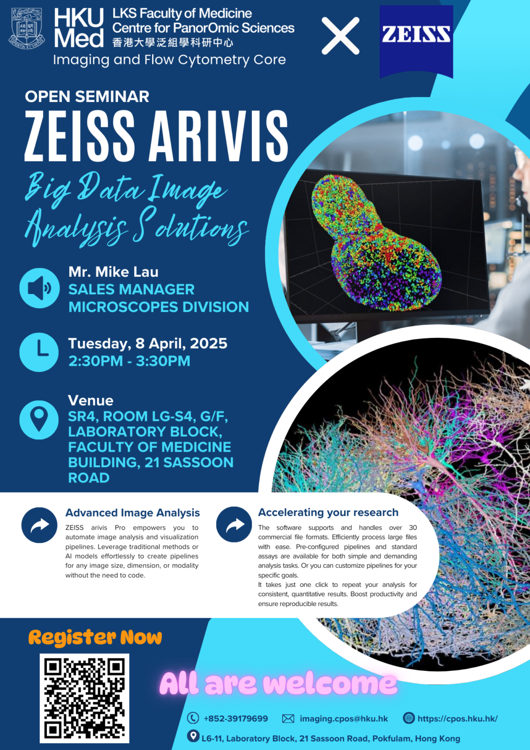 Technology Seminar: Zeiss Arivis – Big Data Image Analysis Solutions – Centre for PanorOmic ...